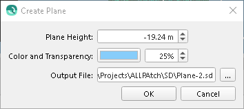 Qimera Create Plane Dialog